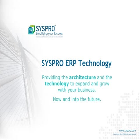SYSPRO ERP Technology | PDF | Computer Software and Applications ...