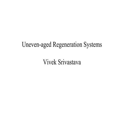 Silviculture system FOR201 | PPTX