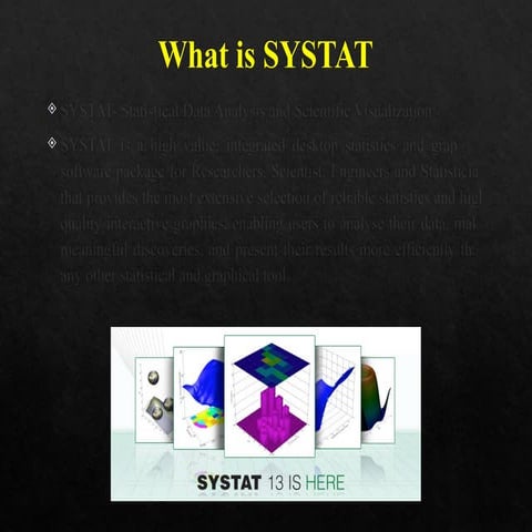 Stats Software 2025.pptx for Researchers, Scientist, Engineers and ...