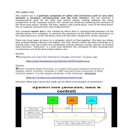 System-Bus (1).doc | Computing | Technology & Computing