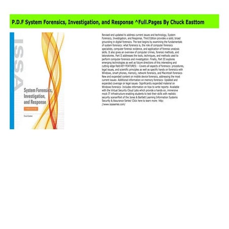 P.D.F System Forensics, Investigation, and Response ^Full.Pages By ...