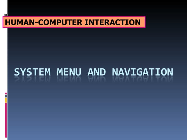Screen based controls in HCI | PPTX