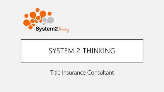 System 2 thinking nov 2 week | PPT