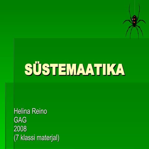 Systemaatika | PPT