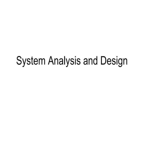 System Analysis and Design, (Assignment) | PDF | Operating Systems | Computer Software and ...