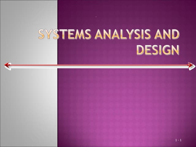 System Analysis and Design | PPTX