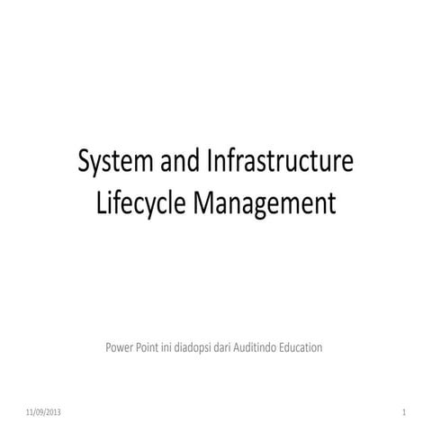 System And Infrastructure Lifecycle Management Pptx
