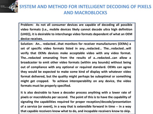 System And Method For Intelligent Decoding Of Pixels And Macroblocks Ppt