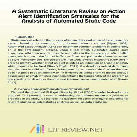 Systematic Literature Review Sample | PDF