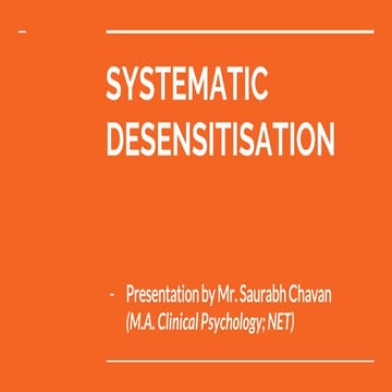 Systematic Desensitisation | PPTX