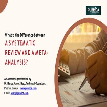 Systematic review and meta analysis | PPTX