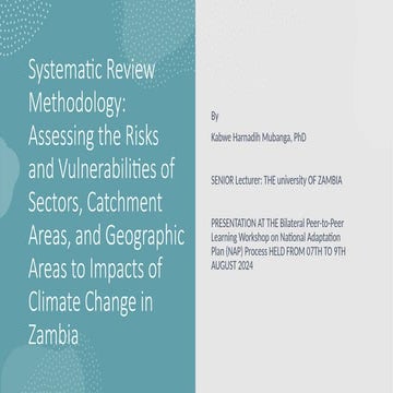 Systematic Review Methodology For Risk And Vulnerabilities 07082024 Pptx