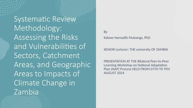 Systematic Review Methodology For Risk And Vulnerabilities 07082024 Pptx