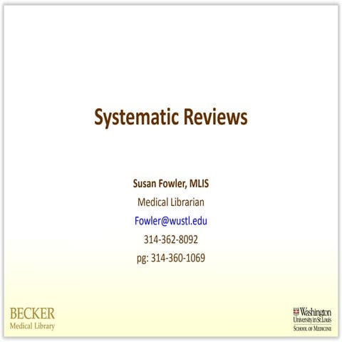 Systematic reviews | PPT | Pharmaceutical Industry | Industries