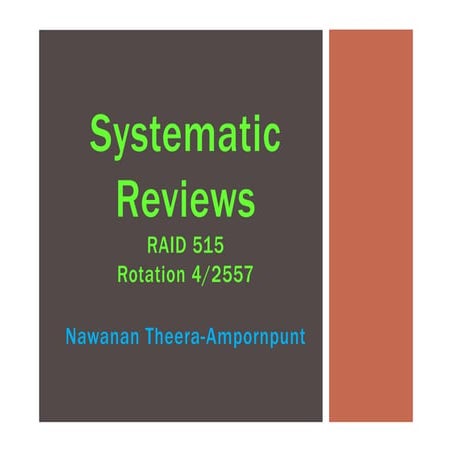 Systematic Reviews | PPT