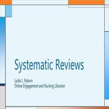 Systematic reviews | PPTX