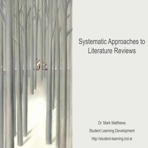 Systematic Literature Reviews : Concise Overview | PPT