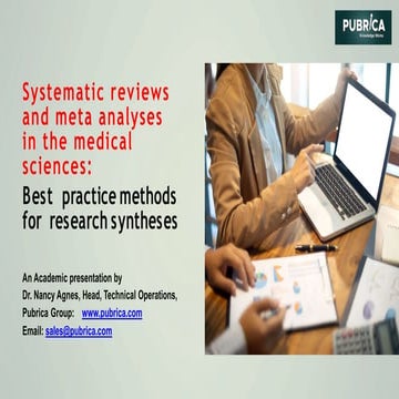 Systematic reviews and meta-analyses in the medical sciences | PPTX