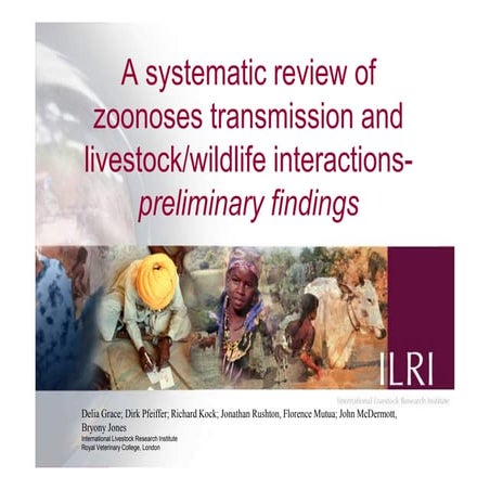 A systematic review of zoonoses transmission and livestock/wildlife ...