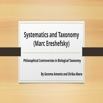 Systematics and Taxonomy ppt edited.pptx