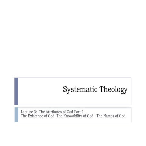 Systematic Theology 3a.pptxnajakajsjsjsjsjjsjsjsjsjn | PPT