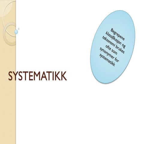 Systematikk | PDF