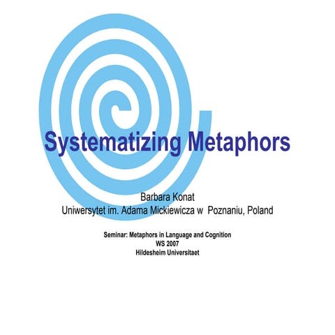 Systematizing metaphors | PPT
