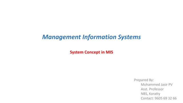 The evolution of management information system | PPTX
