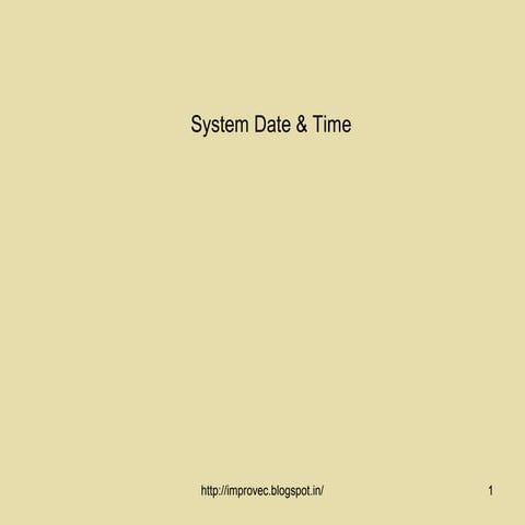 System date and time.50