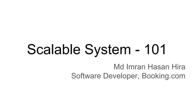 System design basics - Part 1 | PPT System design basics - Part 1 | PPT