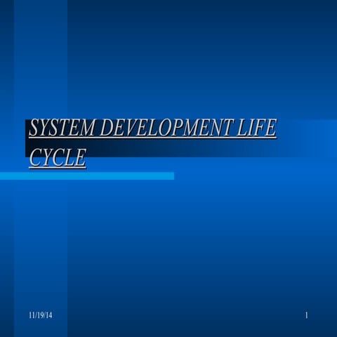 System development life cycle | PPT