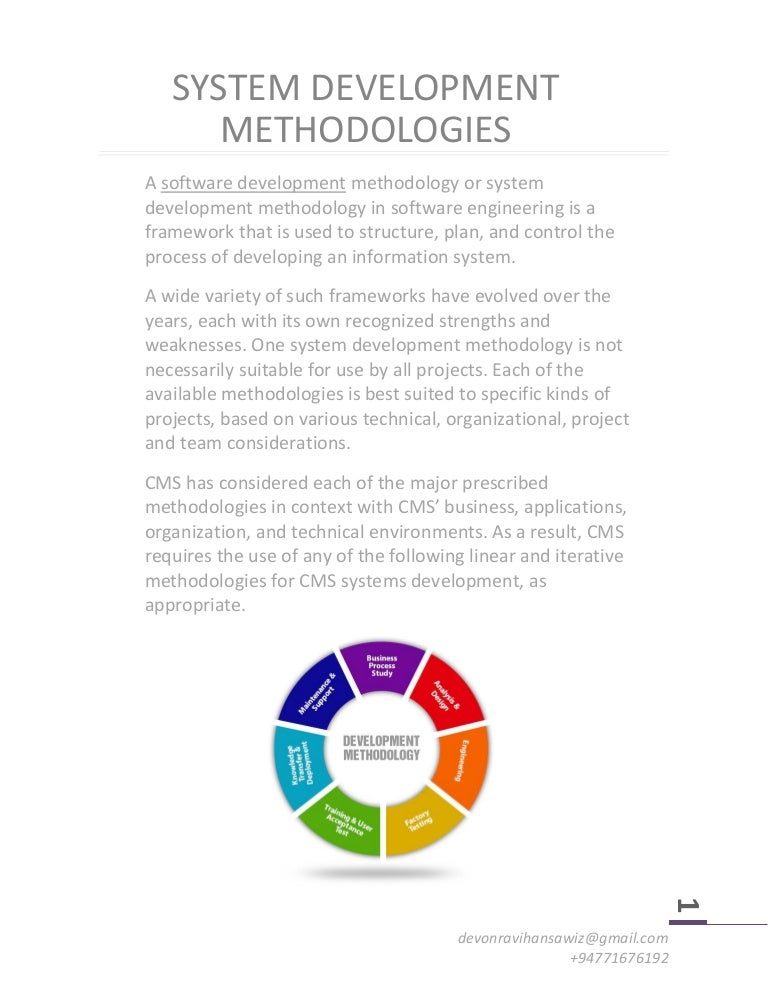 System Development Methodologies 