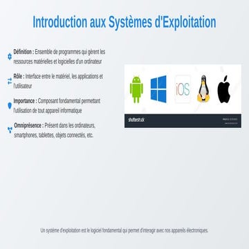 Cours introduction au systeme d exploitation | PDF