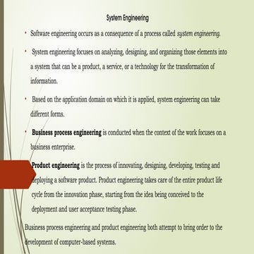 System Engineering ppt it is useful for students | PPTX