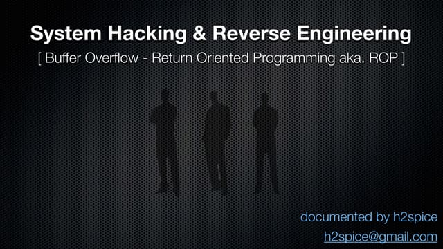 System Hacking Tutorial 4 Buffer Overflow Return Oriented