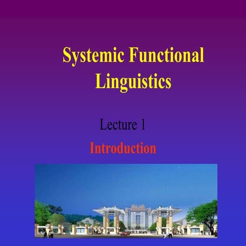 Systemic Functional Grammar theory Halliday.ppt