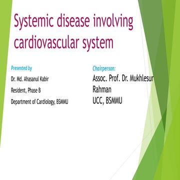 Systemic disease involving cardiovascular system | PPTX