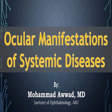 Ocular manifestations of systemic diseases | PPTX