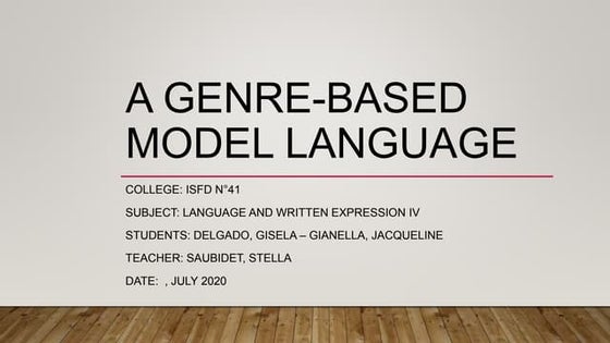 Genre, text, grammar | PPT