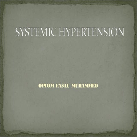 Systemic hypertension | PPT