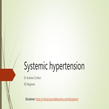 Systemic hypertension | PPTX