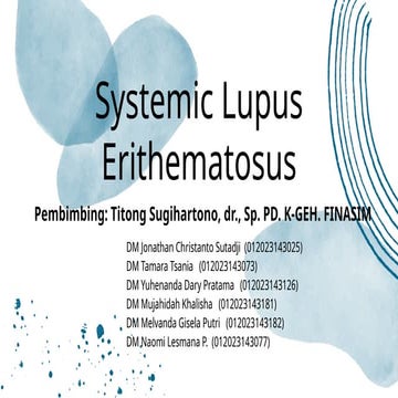 Systemic Lupus Erithematosus diseases learning | PPT