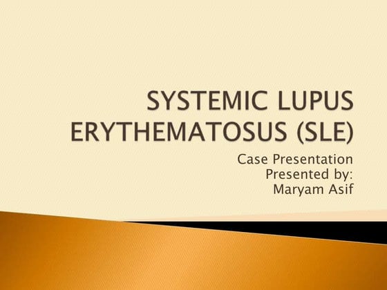 Case presentation on sle | PPT