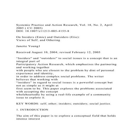 Systemic Practice and Action Research, Vol. 18, No. 2, April 2.docx