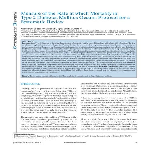 Systemic review | PDF | Diabetes | Diseases and Conditions