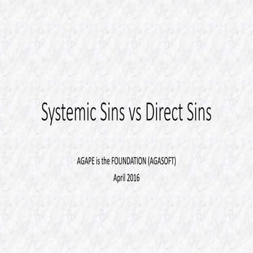 Systemic Sins vs Direct Sins | PPTX