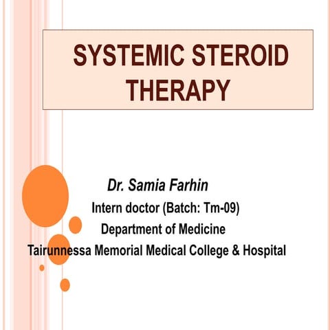 Systemic steroid therapy | PPTX