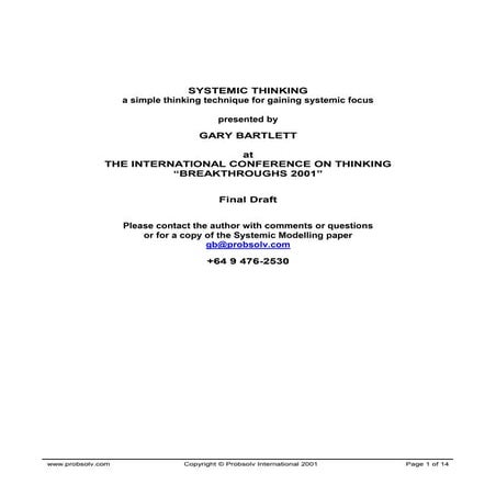 Introduction to systems thinking | PDF