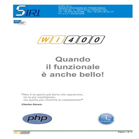 Wi400 i - framework for as400 | PDF