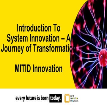 System Innovation - MIT ID Innovation | PPTX | Environment | Science